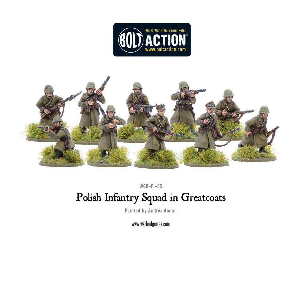 Bolt Action: Polish Infantry Squad in greatcoats - HOBBY MAX
