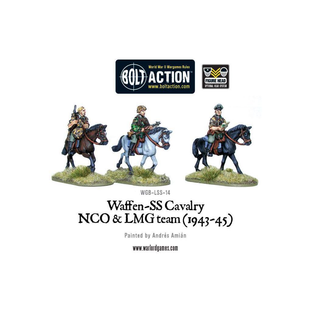 Bolt Action: Waffen SS Cavalry NCO & LMG Team (1942-45) - HOBBY MAX